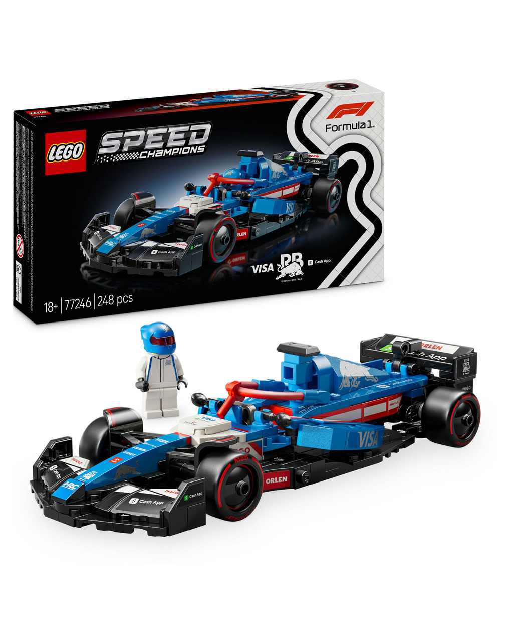 Lego speed champions visa cash app rb vcarb 01 f1 race car 77246 ...